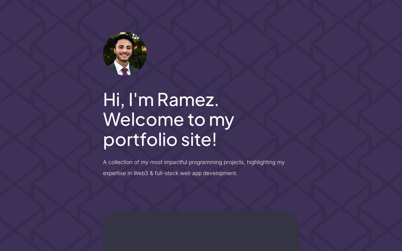 Ramez Festek Portfolio Site